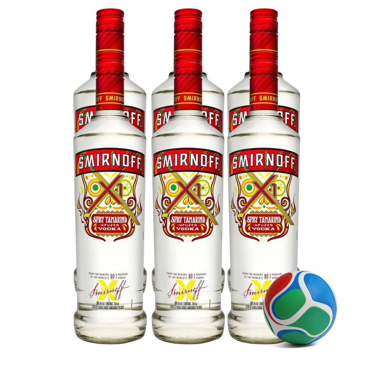 6 Vodka Smirnoff Tamarindo 750 ml + Balón Mini — Mutio Store
