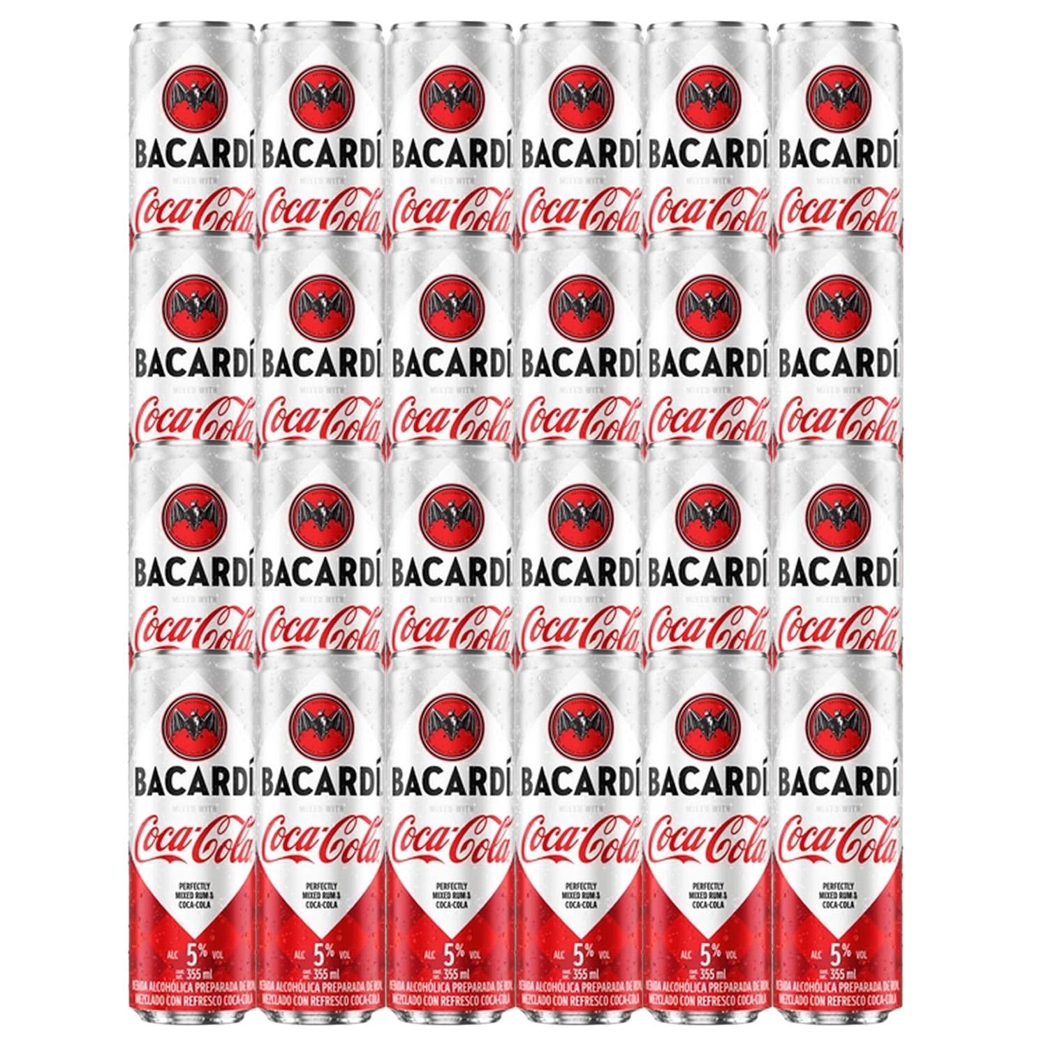 Pack de 24 Bebida Preparada Bacardi Coca Cola Lata 355 ml — Mutio Store