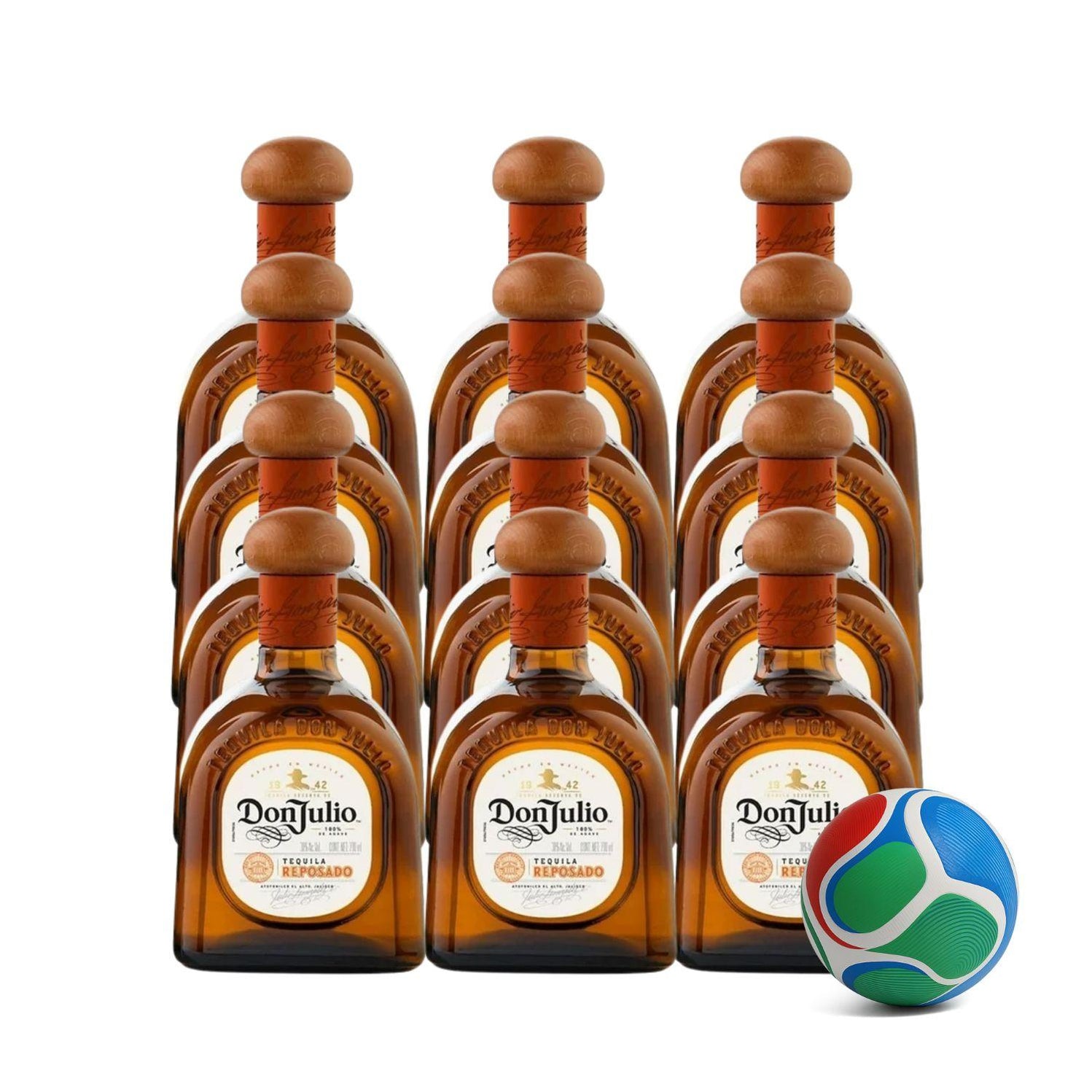 12 Tequila Don Julio Reposado 700 ml + Balón Mini — Mutio Store