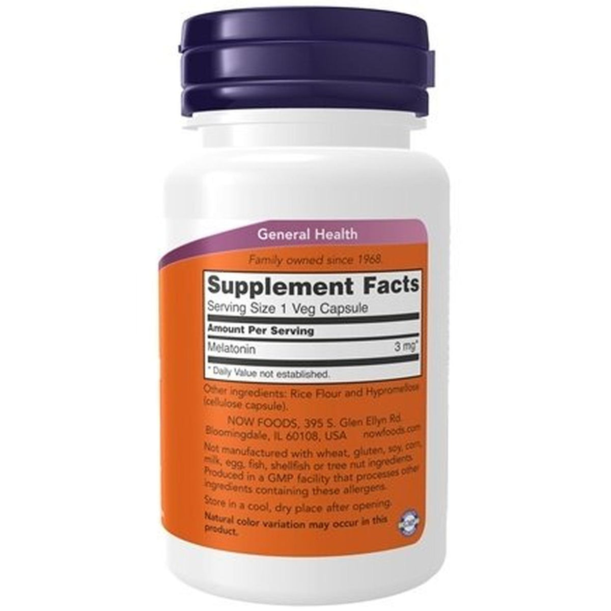 Melatonina Now Melatonina 3 mg 60 capsulas — Mutio Store